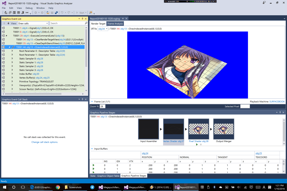 D3D12엔진 진행상황 – 본격 3D model 렌더링 – yuchi's development