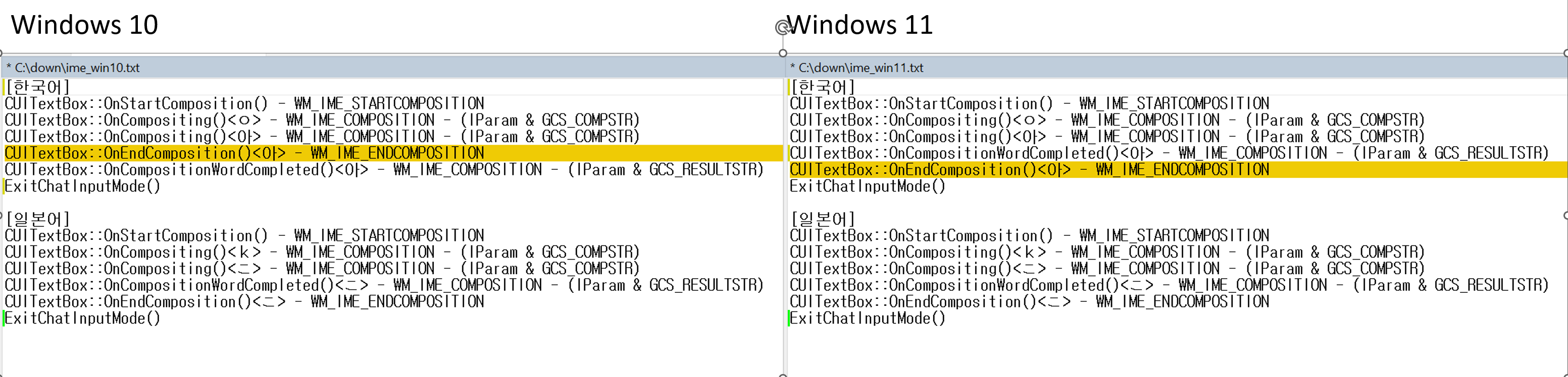 Windows 10 vs Windows 11 IME 메시지 순서의 차이 – yuchi's development