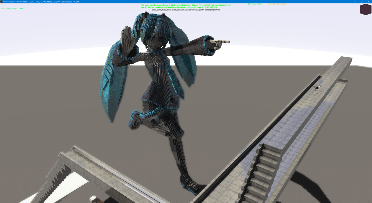 ‘Hatsune Miku’ in VOXEL HORIZON. – yuchi's development